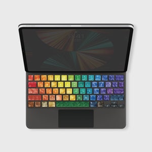 Rainbow Color Palette Key Stickers for iPad Magic Keyboard | Vivid ...