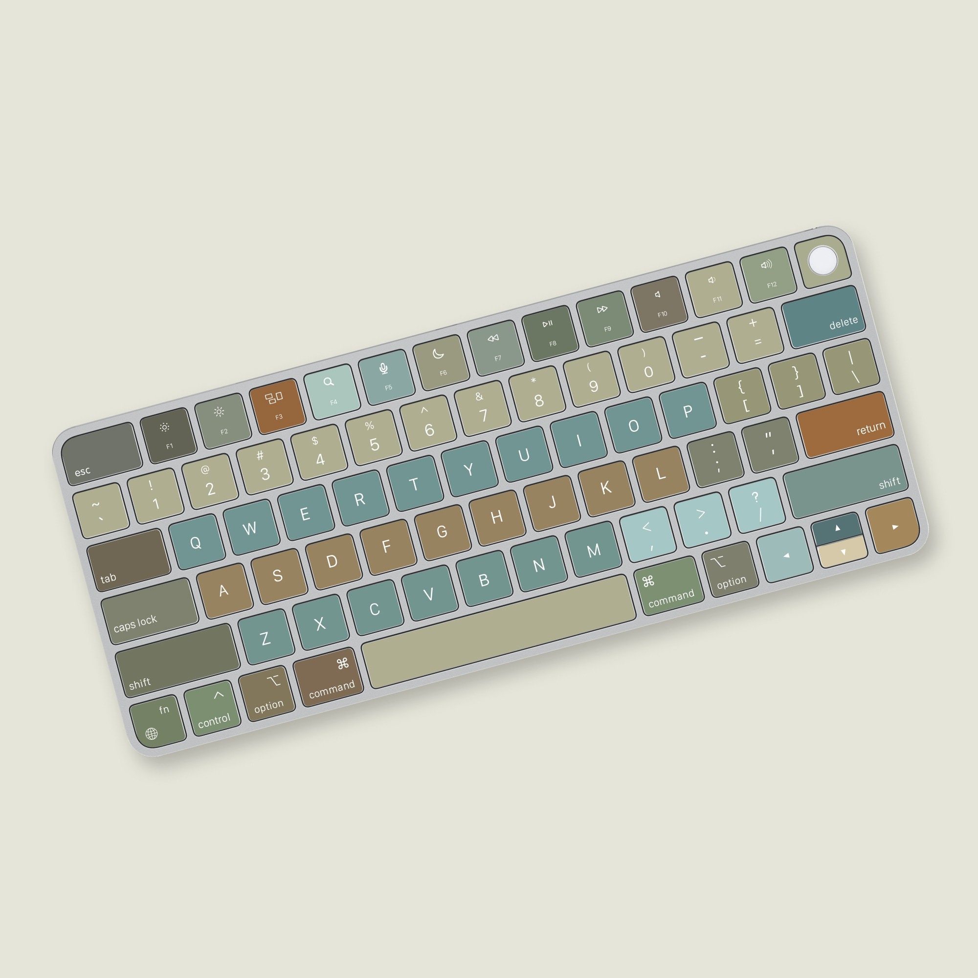 Retro Color Scheme Keyboard Sticker for Magic Keyboard With Touch ID ...