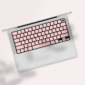 Soft Pink MacBook Keyboard Stickers | Uniform Color MacBook Keyboard ...