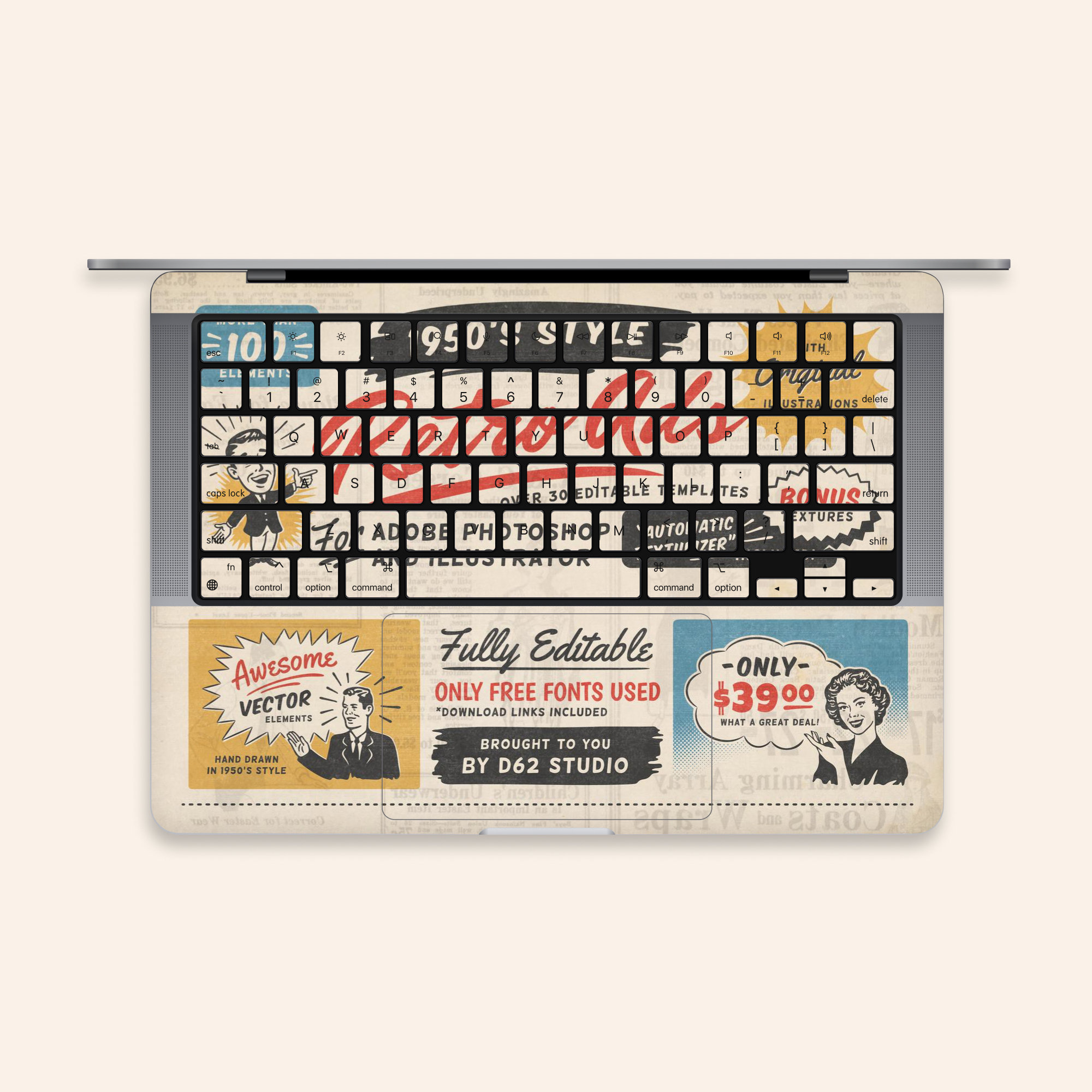 Old Poster MacBook Pro Touch 16 Skin MacBook Pro 13 Cover MacBook Air ...