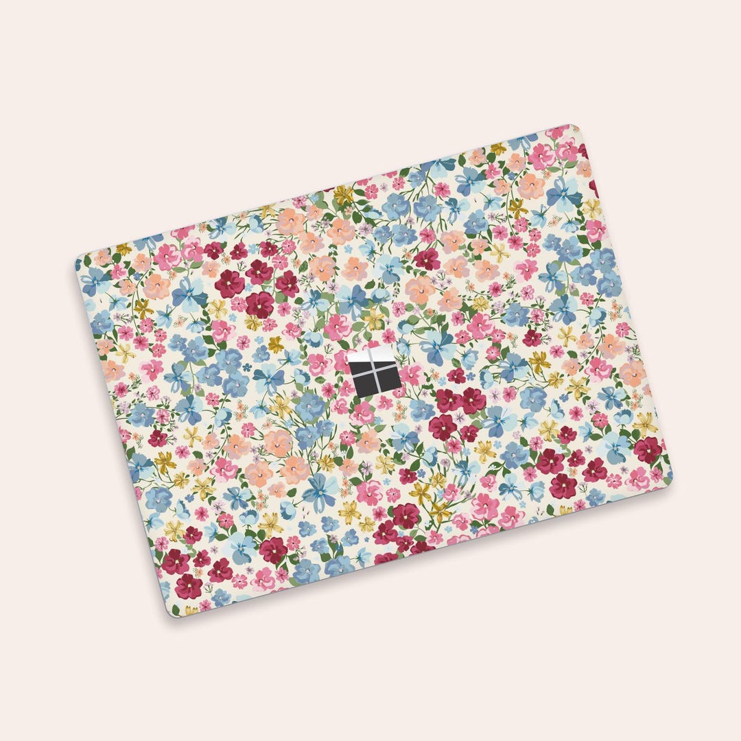 Spring Vintage Flower Laptop Stickers Microsoft Surface Book Skin ...