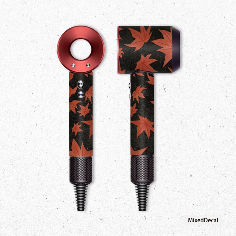 Chrysanthemum Maple Leaf Dyson Hair Dryer Protect Sticker - Etsy