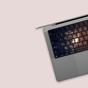 Cosmic Exploration MacBook Keyboard Sticker | Nebula Pattern MacBook ...