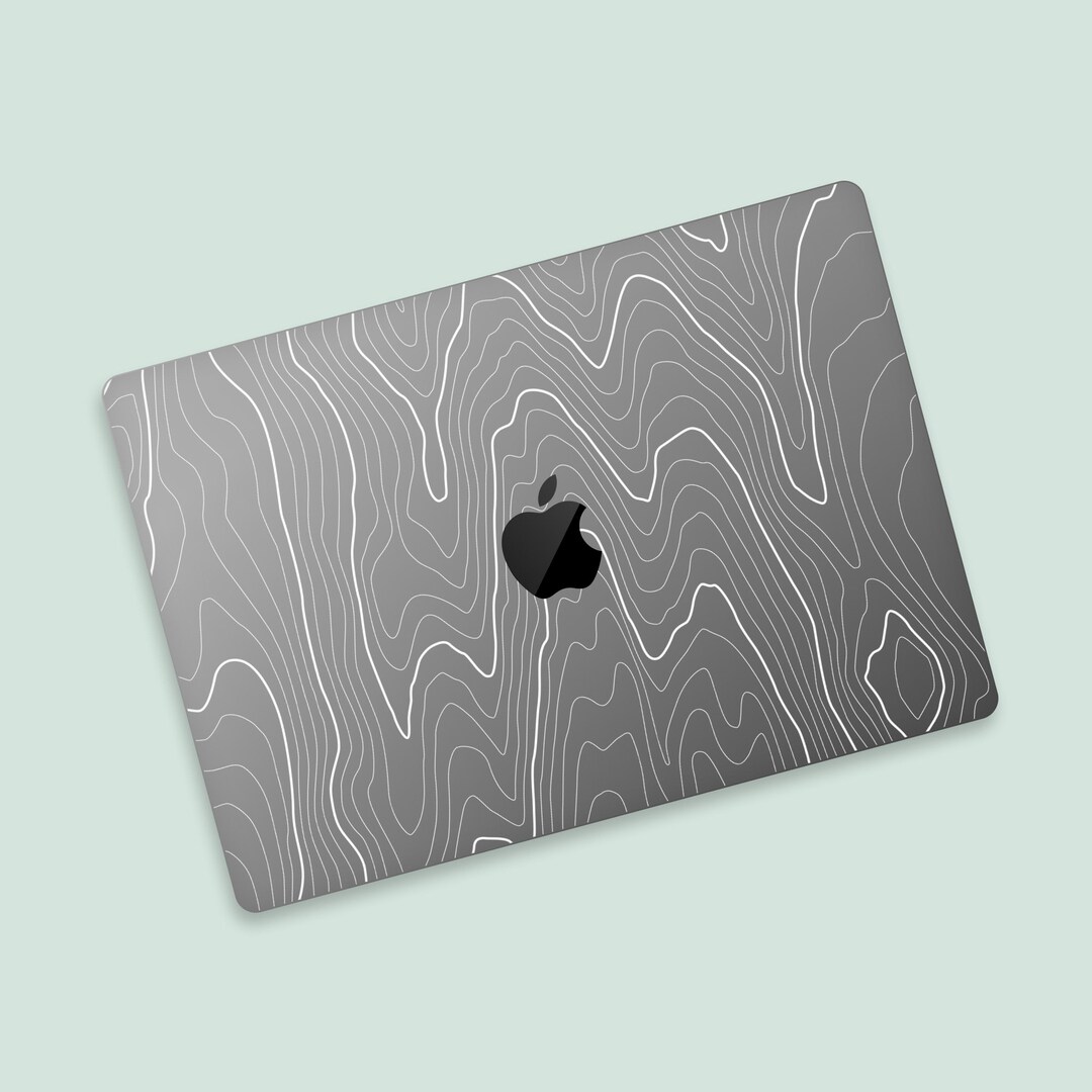 Contour Line Pattern MacBook Transparent Skin | Topographic Aesthetics ...