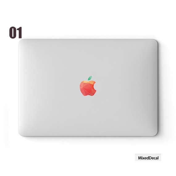 Rainbow Logo macbook sticker cover apple logo /macbook Retro logo decal ...