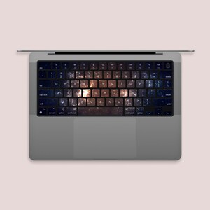 Cosmic Exploration MacBook Keyboard Sticker | Nebula Pattern MacBook ...