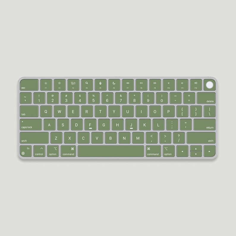 Soft Matte Green Apple Magic Keyboard Stickers, Solid Sage Keycap ...
