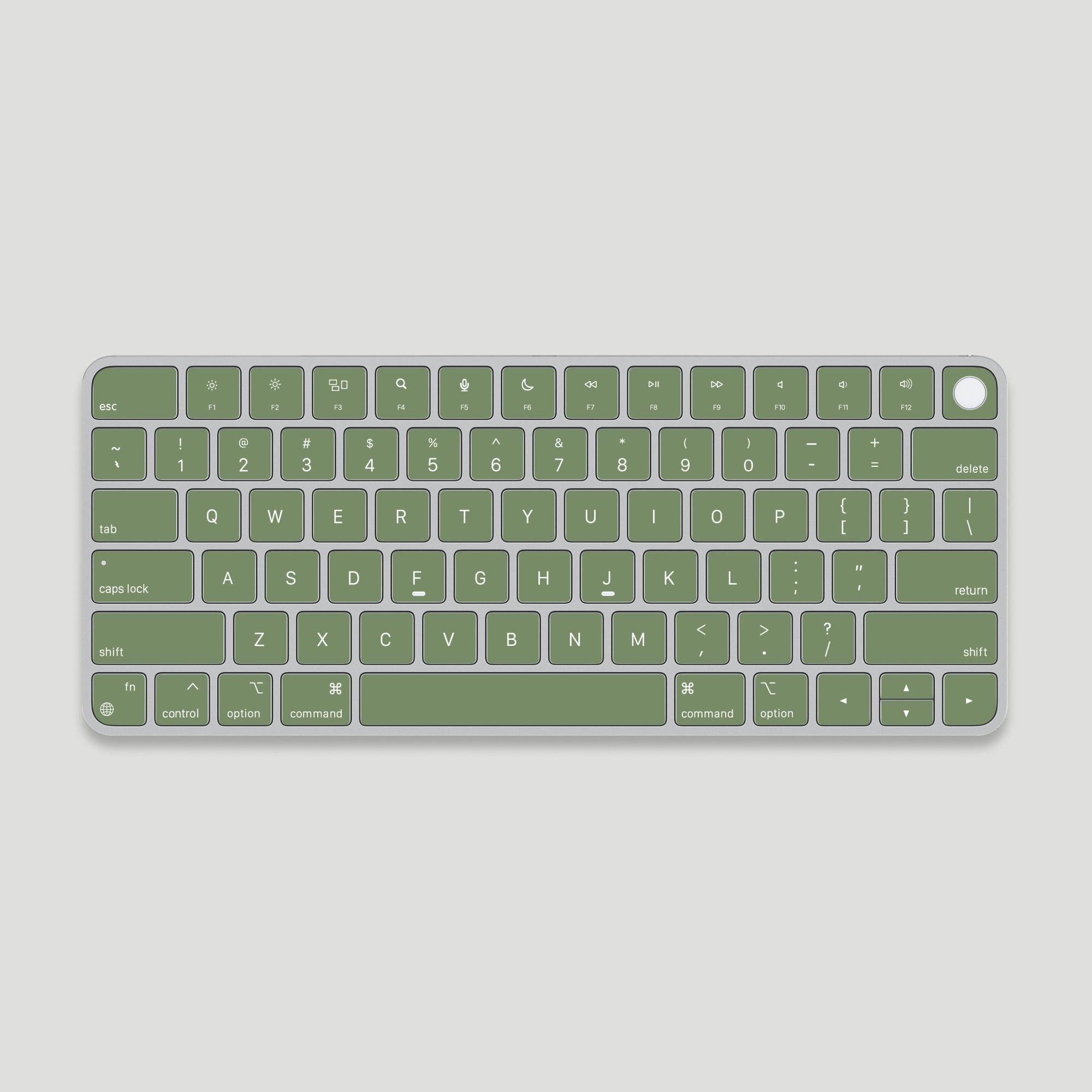 Soft Matte Green Apple Magic Keyboard Stickers, Solid Sage Keycap ...