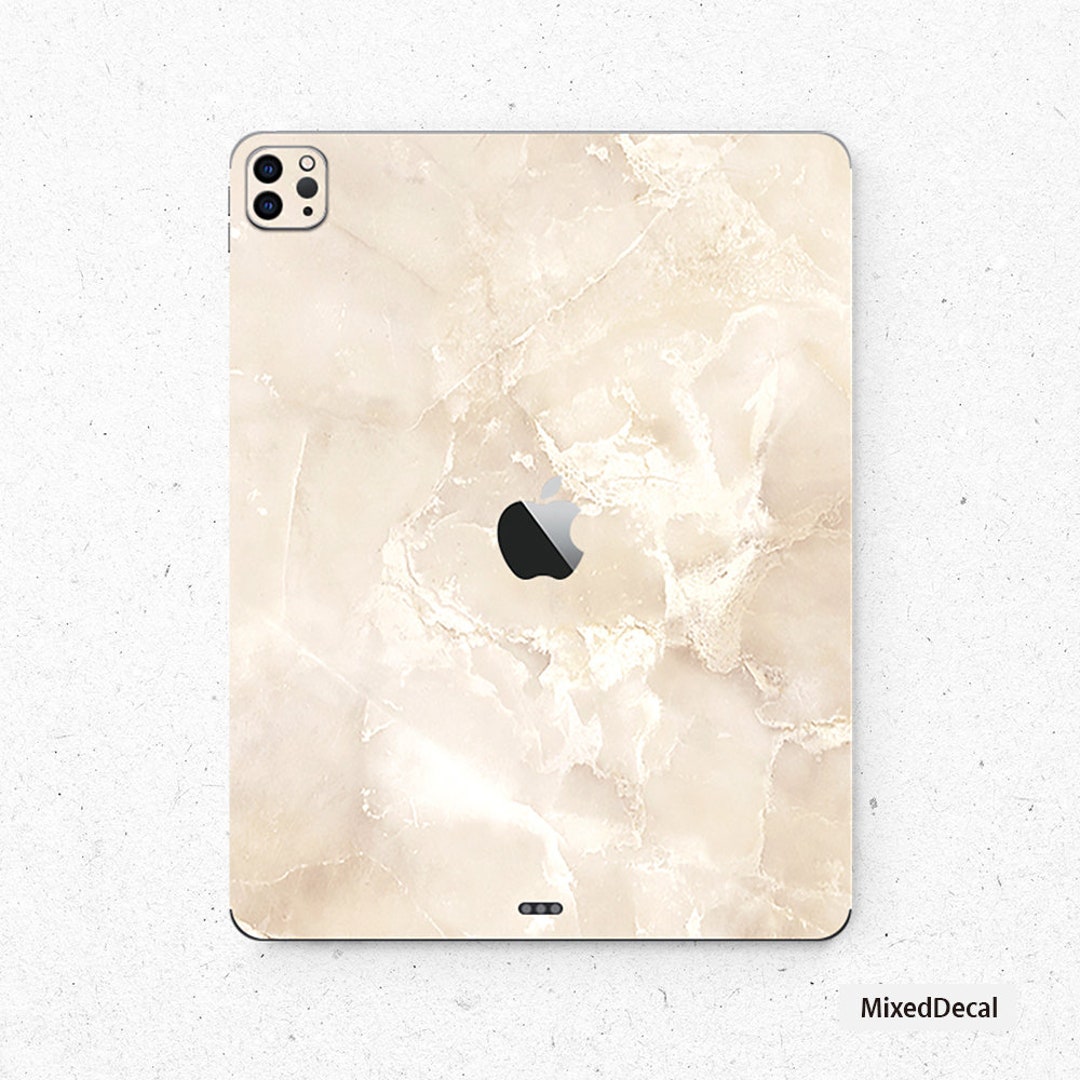 New iPad Pro 12.9 Back Sticker iPad Mini Cream-colored Marble Decal ...