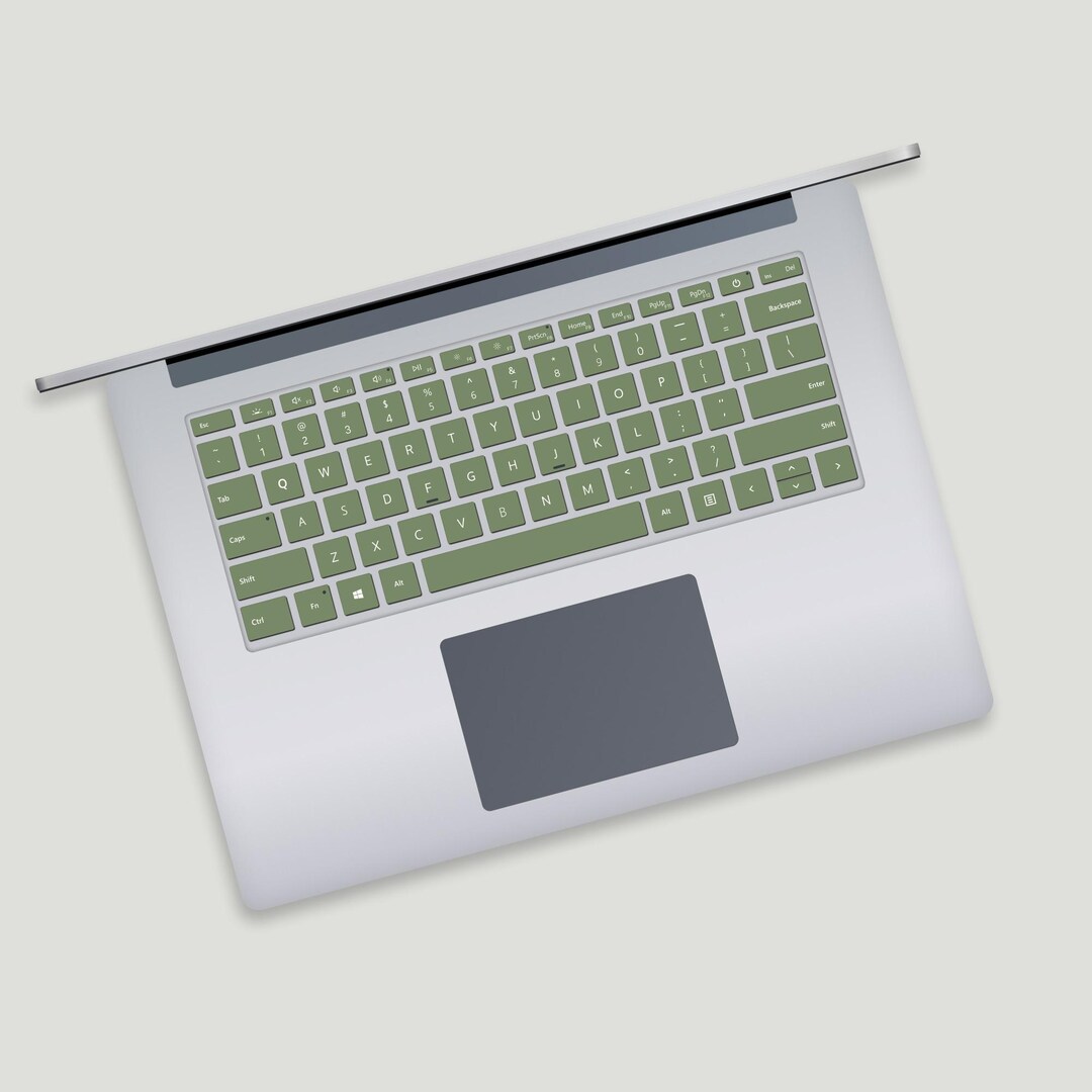 Olive Green Surface Laptop Keyboard Stickers | Minimalist Aesthetic ...