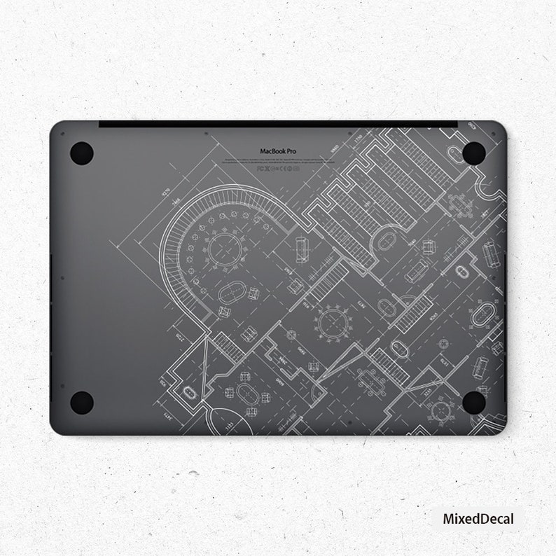 Blueprint Laptop Skin Macbook Air 13 Kits Skin Macbook Pro | Etsy