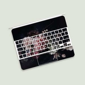 Dark Floral Aesthetics iPad Magic Keyboard Skin | Premium Artistic ...