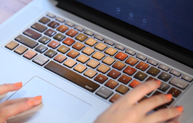 Macbook Decal Macbook Air Keyboard Sticker Vinyl Color Wood | Etsy