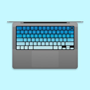 Blue MacBook Keyboard Keys Skin MacBook Keys Stickers MacBook Air 13 ...