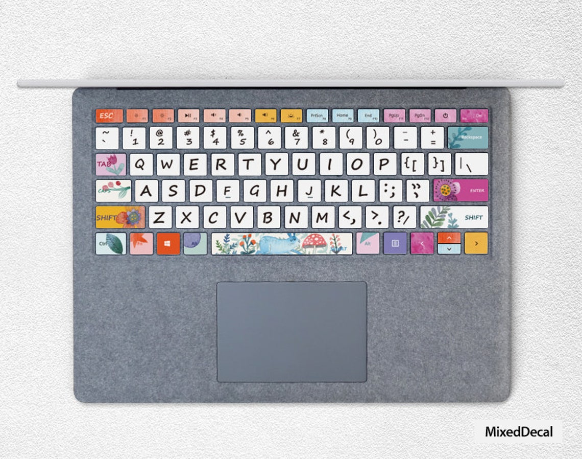 Surfacebook 2 Keyboard Stickers Individual Keys Decal Rabbit | Etsy