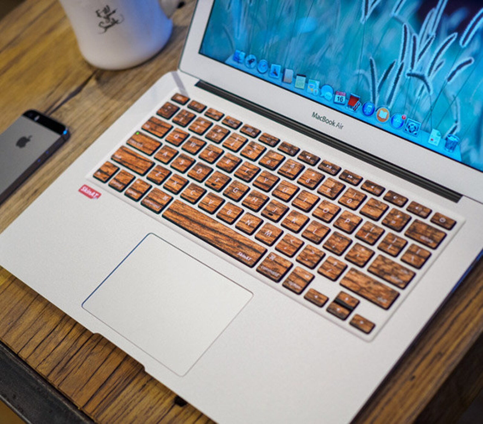 Macbook Pro Skin Wood Laptop Sticker Macbook Keyboard Sticker - Etsy
