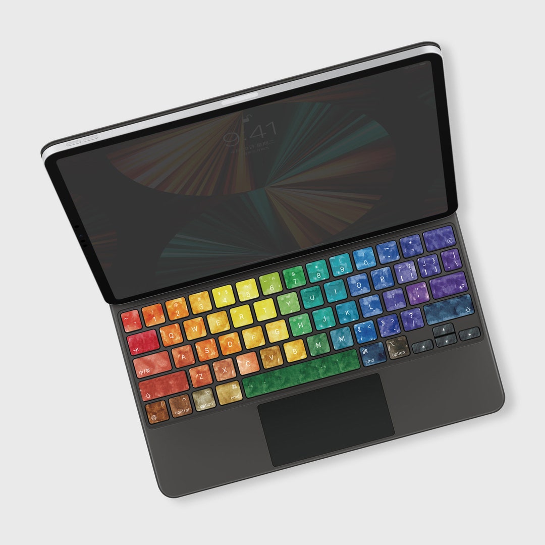 Rainbow Color Palette Key Stickers for iPad Magic Keyboard | Vivid ...