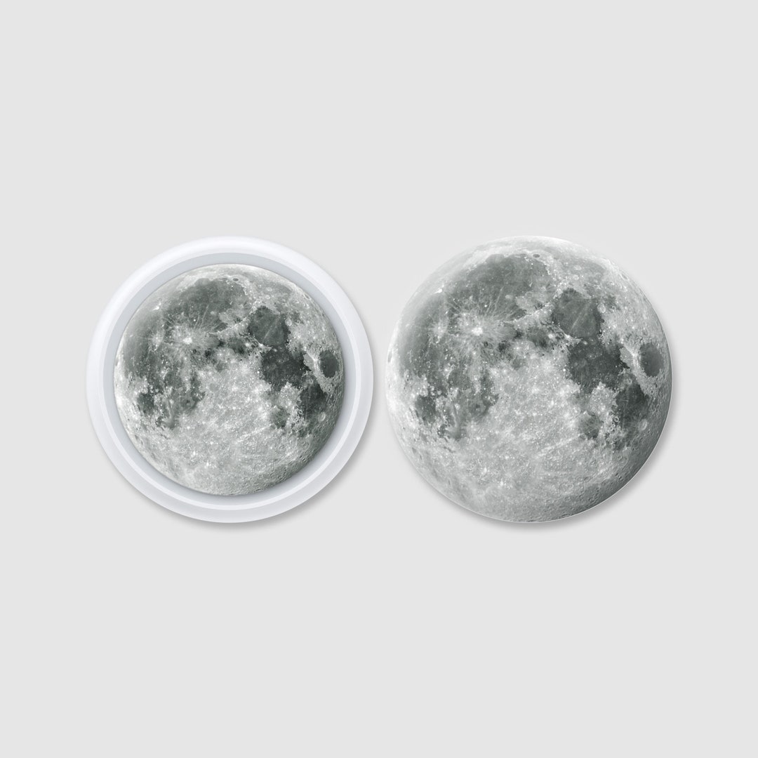Full Moon Apple AirTag Protective Skin | Detailed Moon Texture AirTag ...