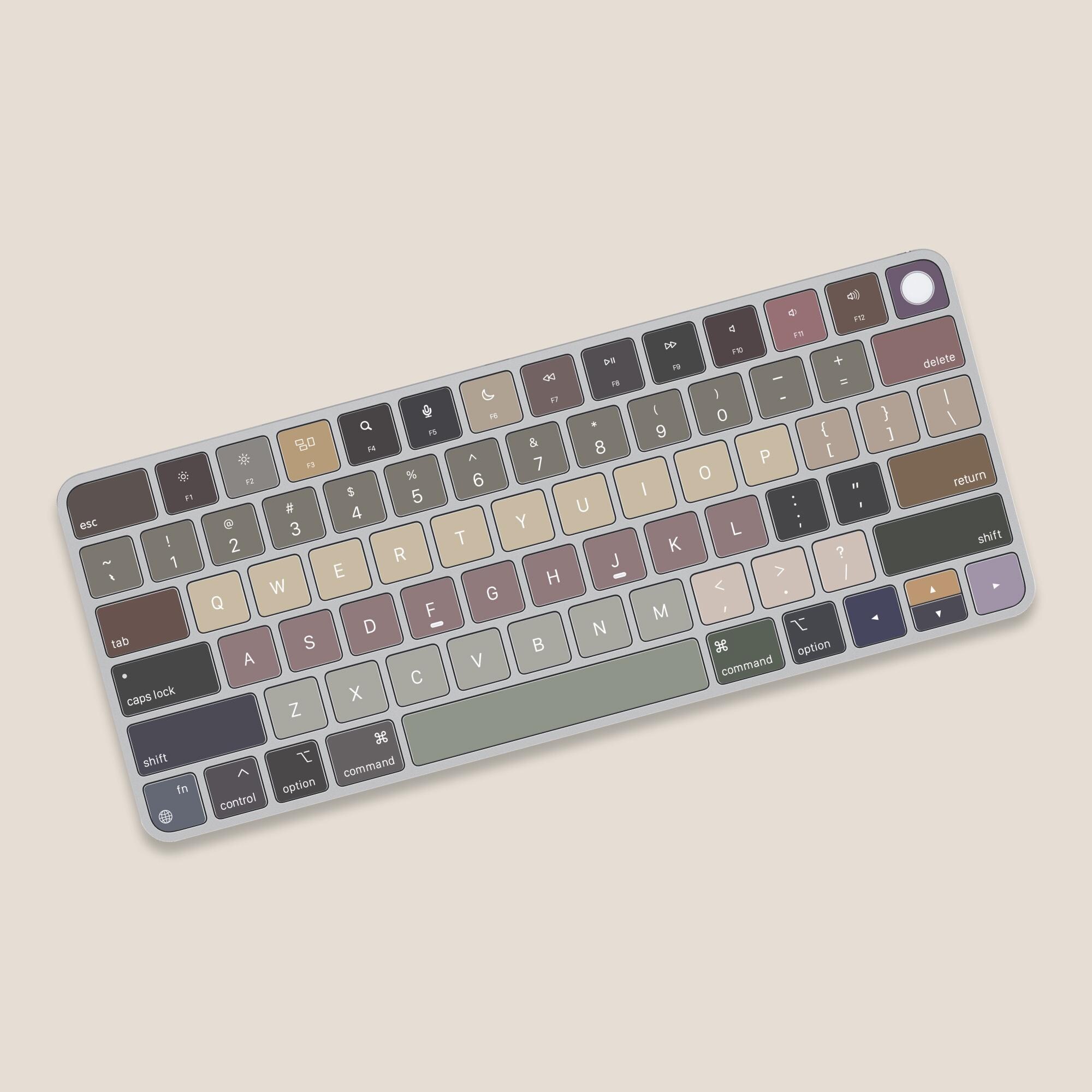 Elegant Morandi Palette iPad Pro Magic Keyboard Key Stickers | Soft ...