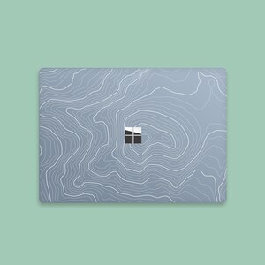 Topographic Map Transparent Surface Laptop Skinminimalist Terrain Clear ...