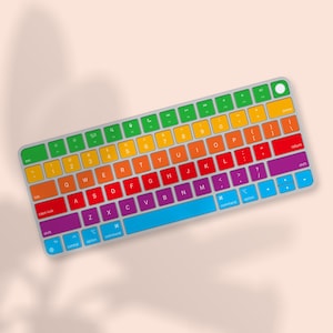 Rainbow Keyboard Sticker for Magic Keyboard With Touch ID Model A2449 ...
