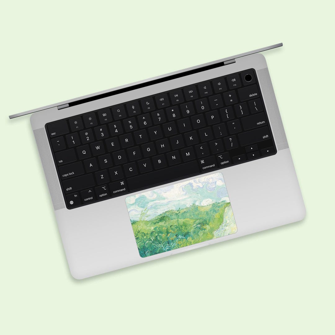 Impressionist Landscape MacBook Trackpad Skin | Green Meadow Scene ...