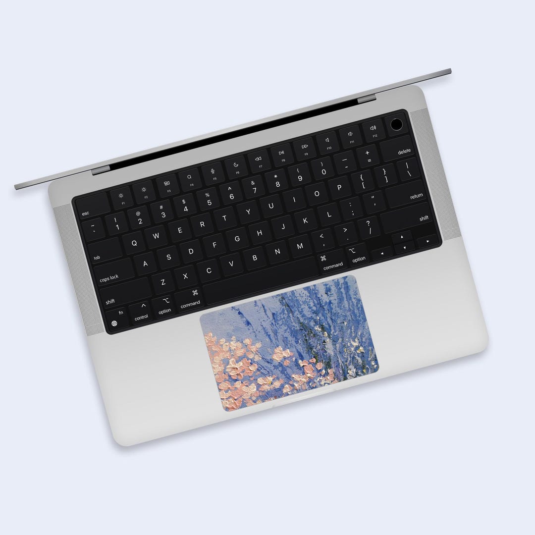Lavender Field Scene MacBook Trackpad Skin | Impressionist Floral Art ...