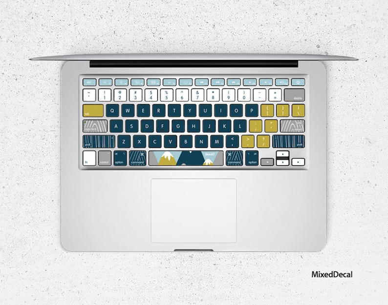 Macbook Air Decal Keyboard Sticker Mac Cover Snow Mountain - Etsy