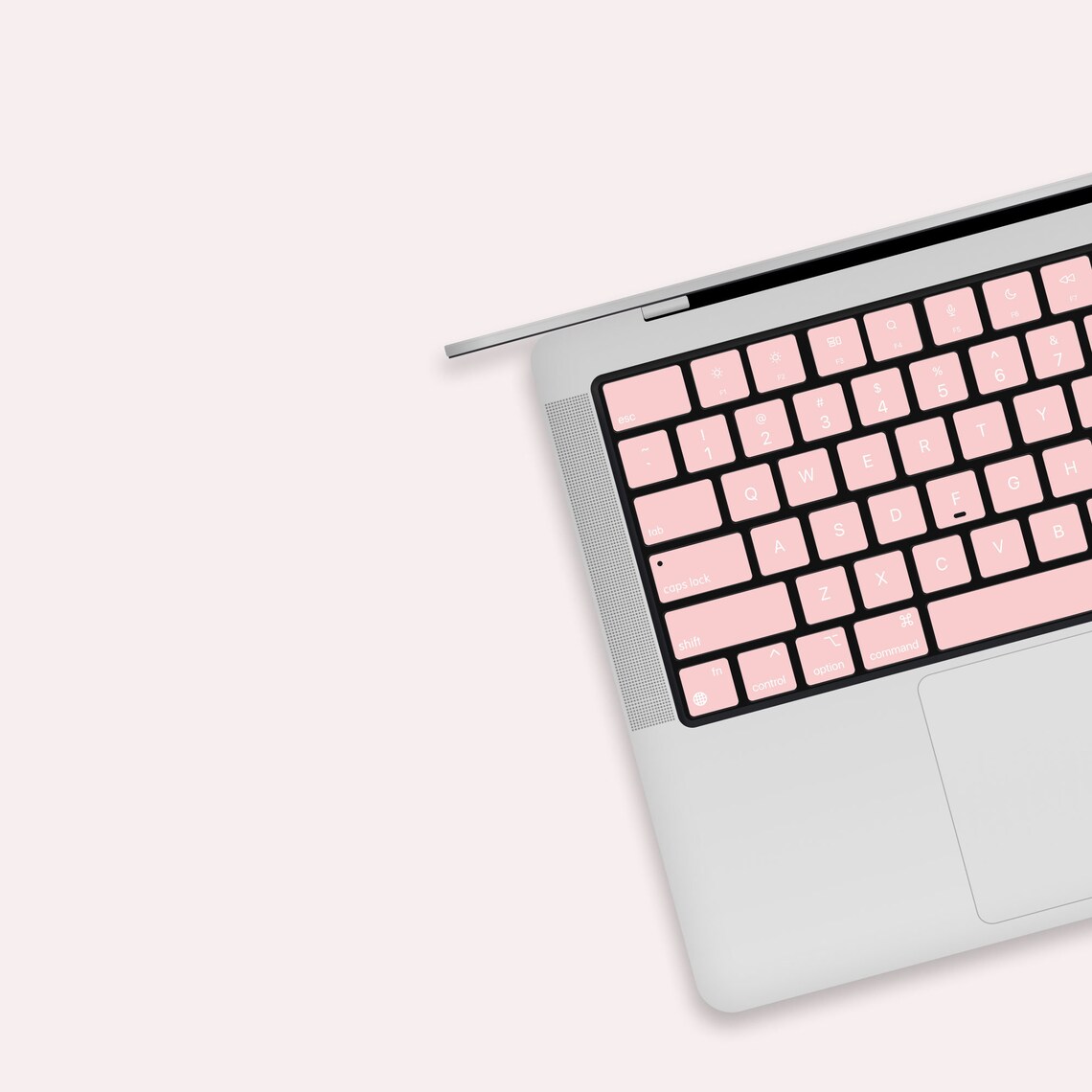 Soft Pink MacBook Keyboard Stickers | Uniform Color MacBook Keyboard ...