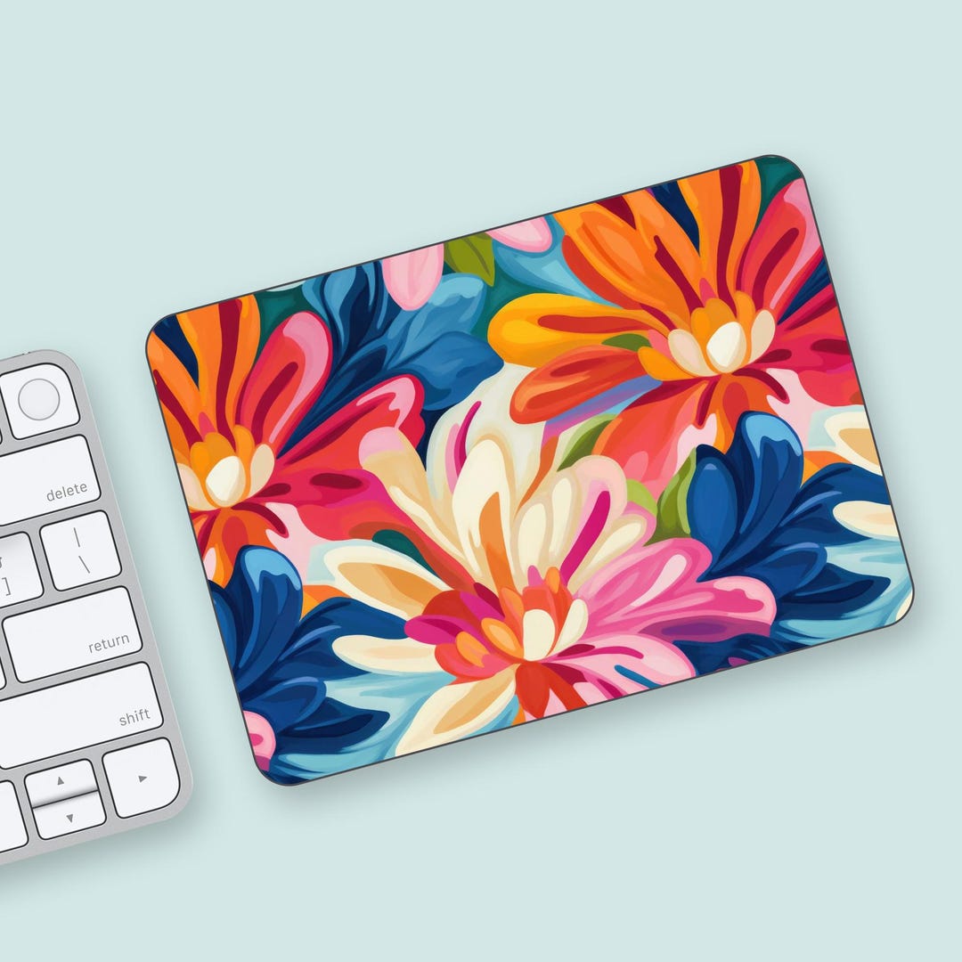 Vibrant Blooms Apple Magic Trackpad Skin | Tropical Vibes Apple ...