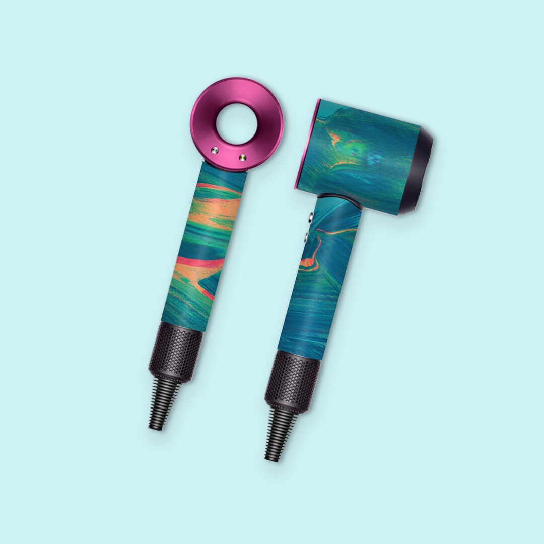 Abstract Waves Dyson Hair Dryer Skin | Coral Accents Stylish Design ...