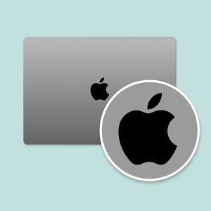Matte Black Apple Logo Sticker for MacBook Pro,macbook Air Pure Black ...