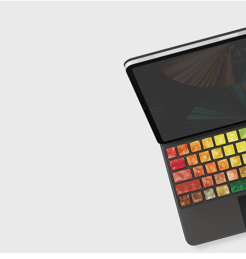 Rainbow Color Palette Key Stickers for iPad Magic Keyboard | Vivid ...