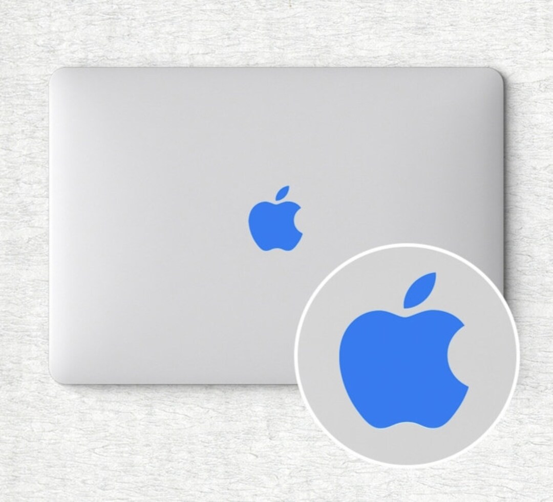 Solid Color MacBook Logo Sticker Apple Logo Sticker MacBook Retro Logo Decal /macbook Pro Decal ...