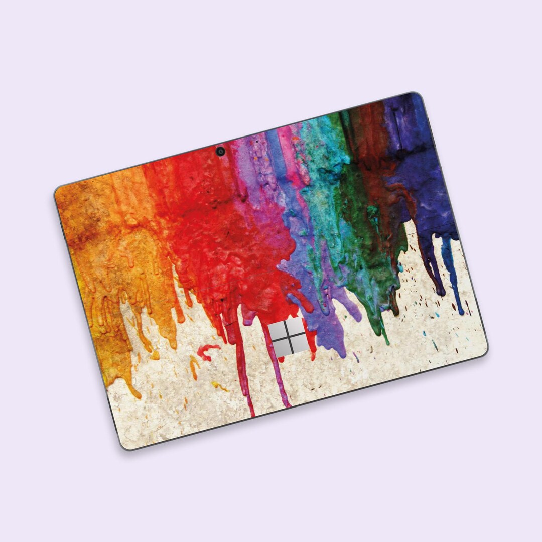 Rainbow Colors Surface Pro Skin | Melting Paint Microsoft Surface Decal ...