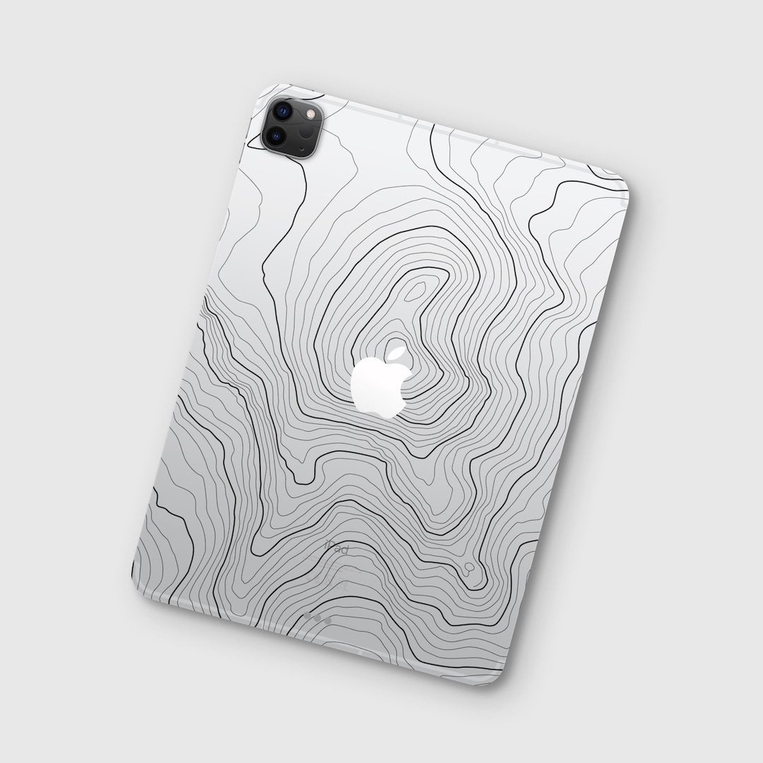 Topographic Map iPad Pro Clear Skin | Geometric Pattern iPad Air Clear ...