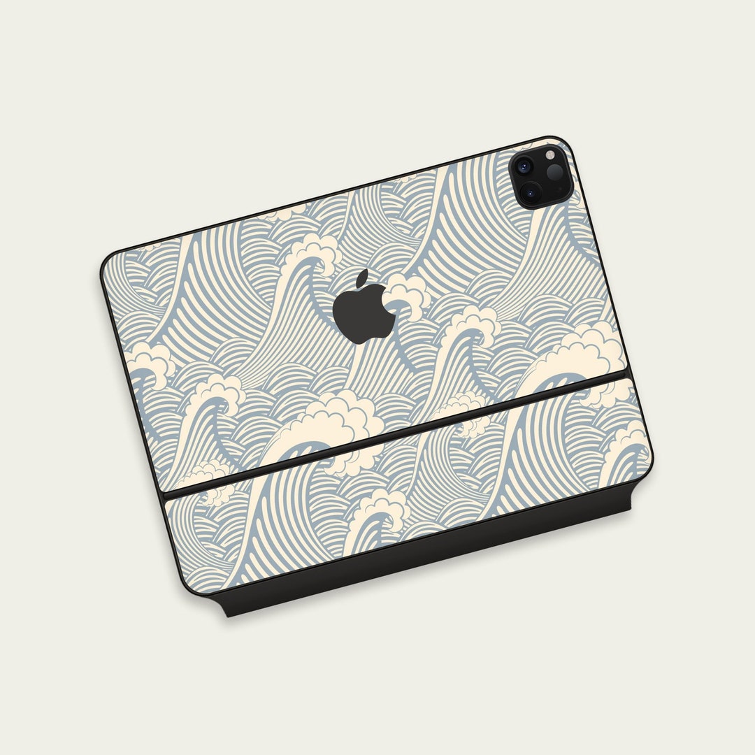 Japanese Seigaiha iPad Pro Magic Keyboard Skin | Zen-inspired Waves ...