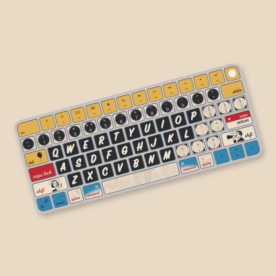 Old Poster Keyboard Sticker for Magic Keyboard With Touch ID Model ...