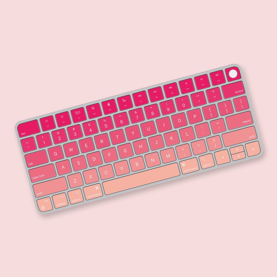 Gradual Light Pink Keyboard Sticker for Magic Keyboard With Touch ID ...