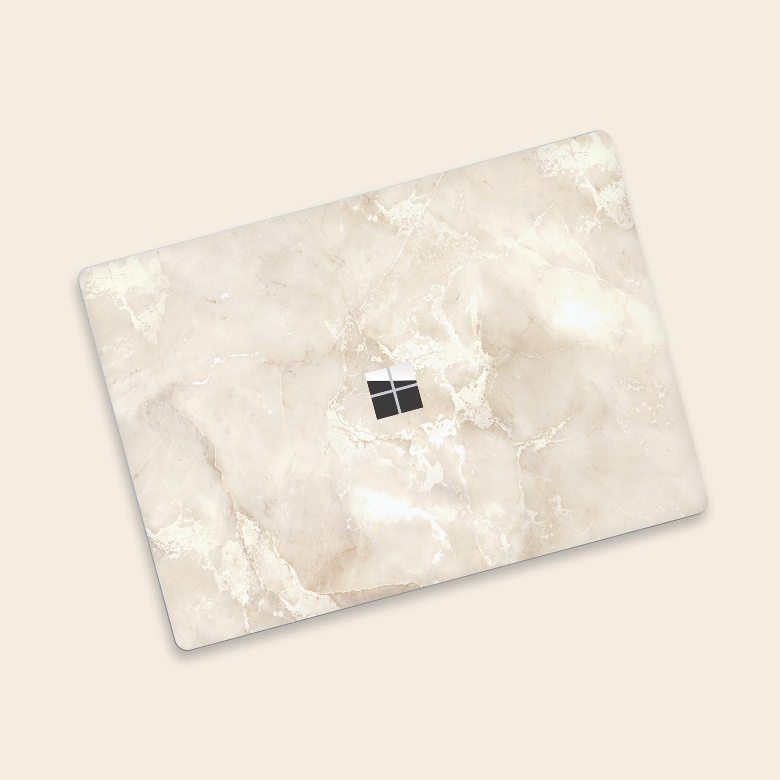 Cream Marble Texture Surface Laptop Skin | Natural Stone Look Surface ...