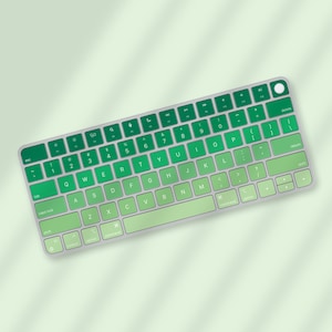 Gradient Lime Green Keyboard Sticker for Magic Keyboard With Touch ID ...