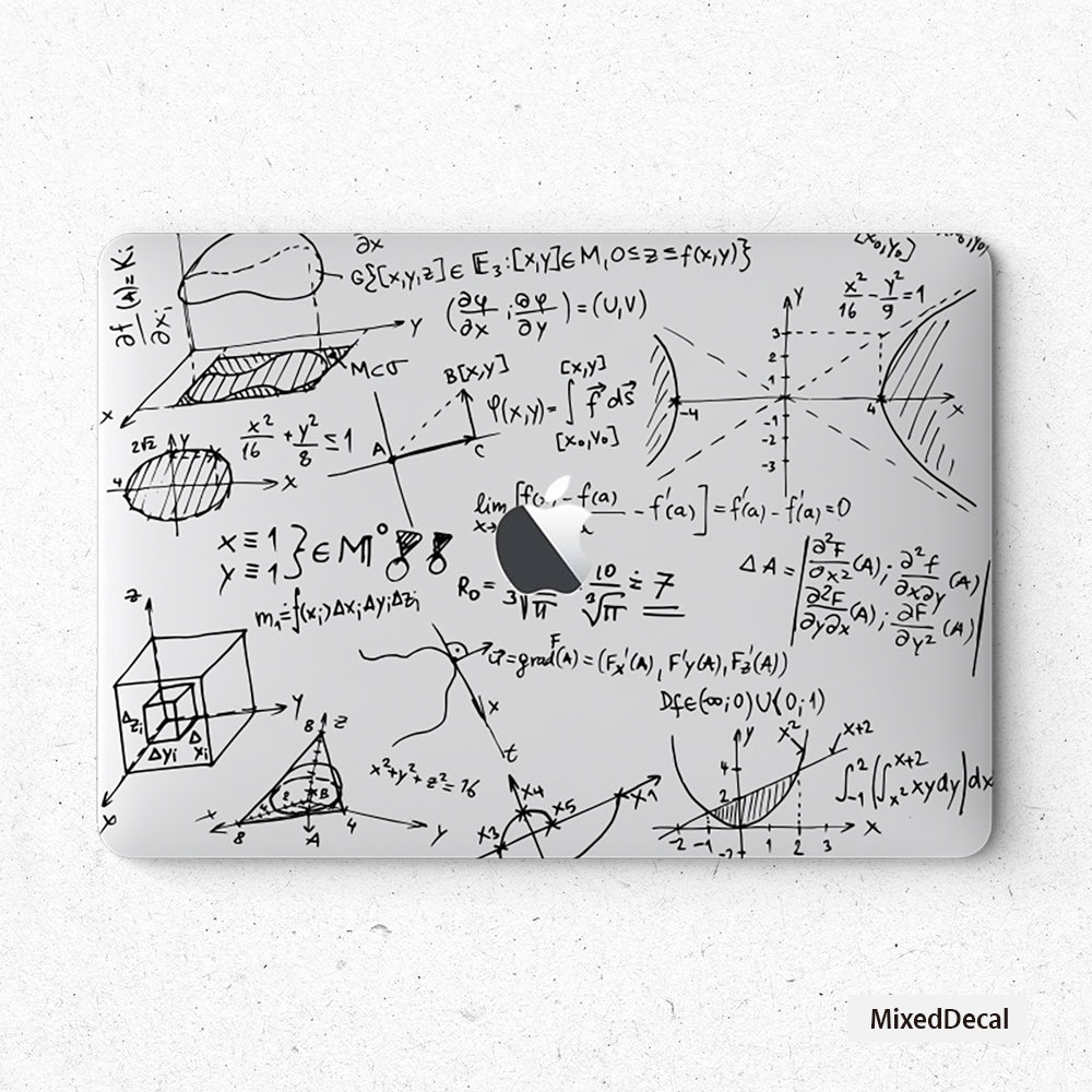 Math Laptop Skin Macbook Air 13 Kits Skin Transparent Macbook | Etsy