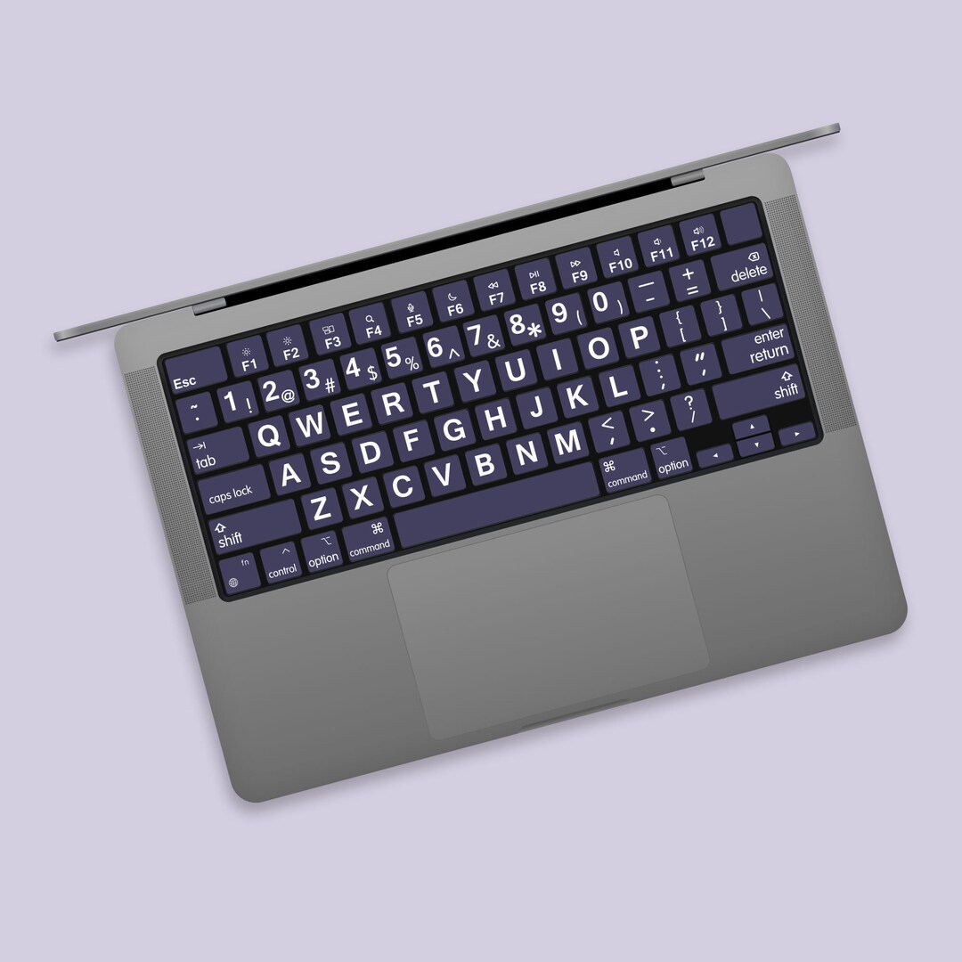 Kawaii Giant Letters MacBook Keyboard Skin, Solid Color MacBook Pro ...