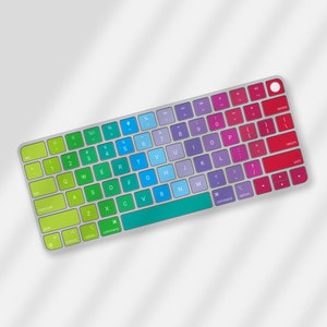 Rainbow Color Scheme Keyboard Sticker for Magic Keyboard With Touch ID ...