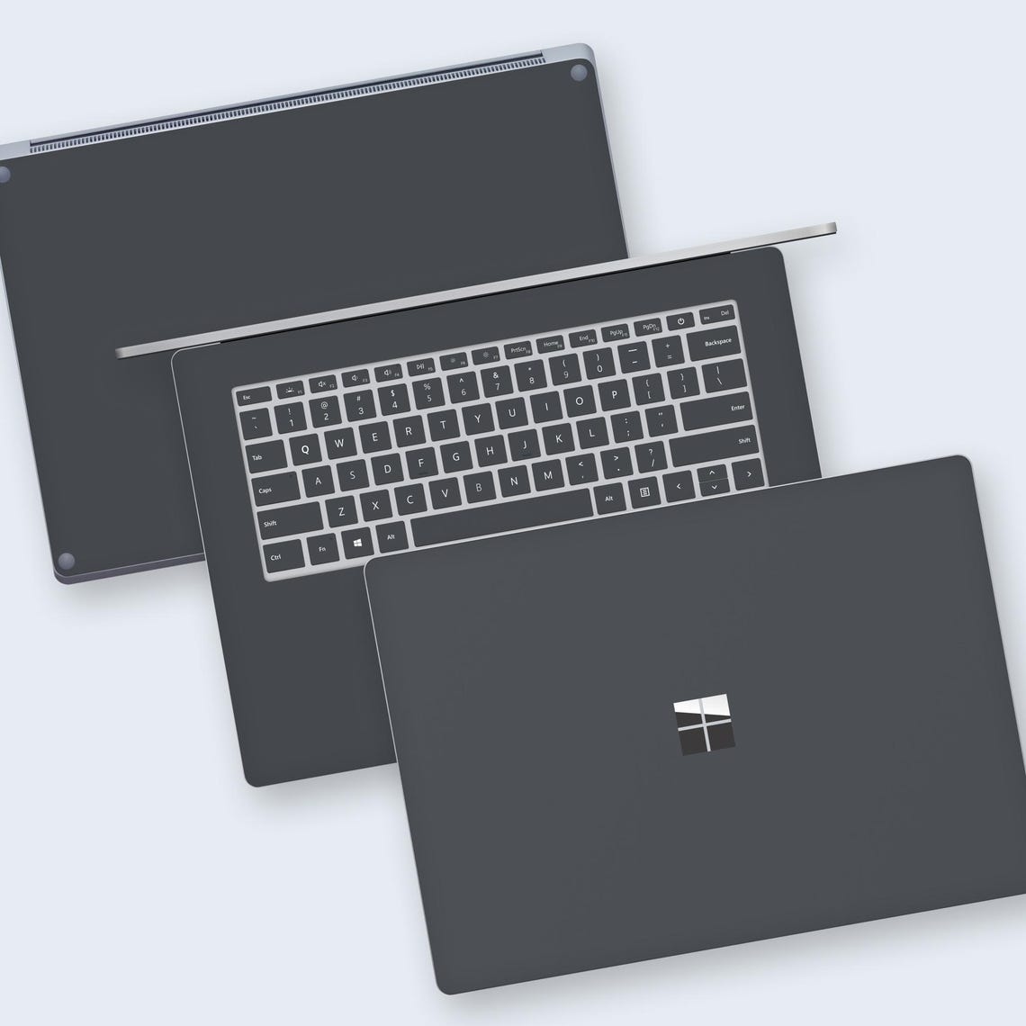 Classic Charcoal Gray Surface Laptop Protective Skin | Sleek Slate Gray ...