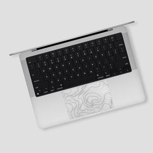 Geographic Contour Map MacBook Transparent Skin | Abstract Topography ...