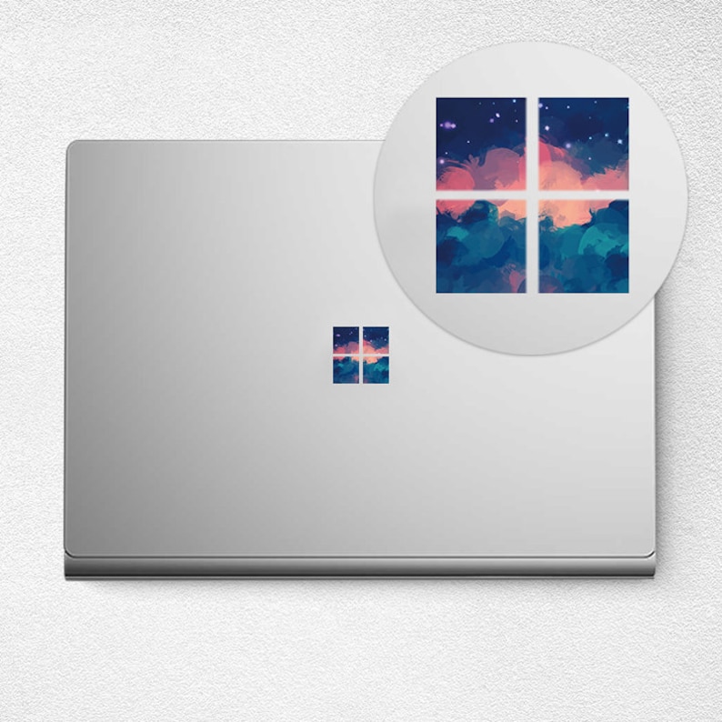 Surface Laptop logo Sticker Microsoft Surface Book decal - Etsy Nederland