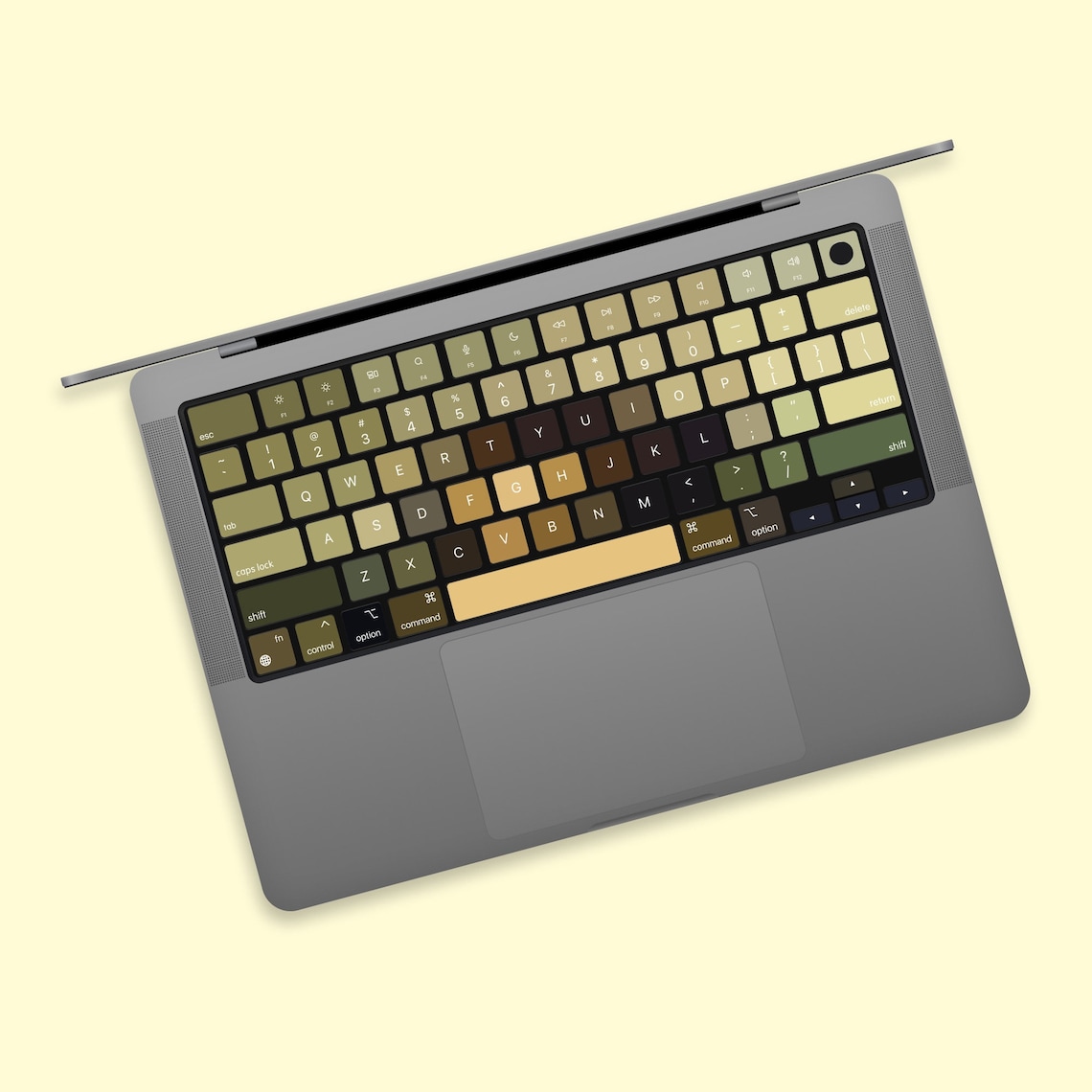 Green Color Block 2 MacBook Keyboard Stickers| Keyboard Key's ...