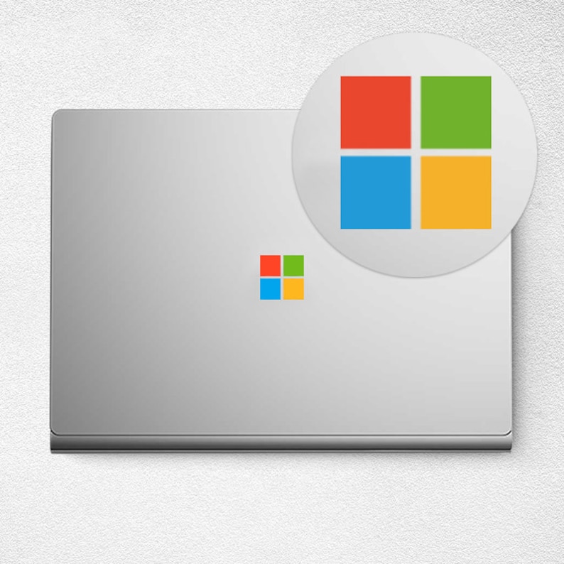 Surface Laptop logo Sticker Microsoft Surface Book decal - Etsy Nederland