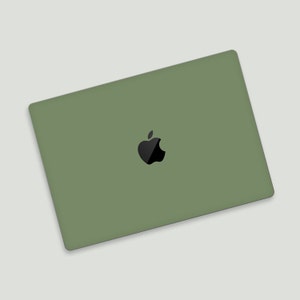 Minimalist Olive MacBook Skin | Elegant Basil Green MacBook Air Film ...